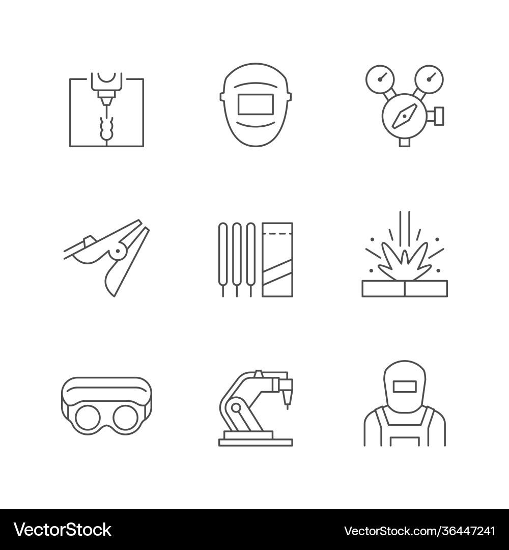 Welding Equipment Icons Royalty Free Vector Image