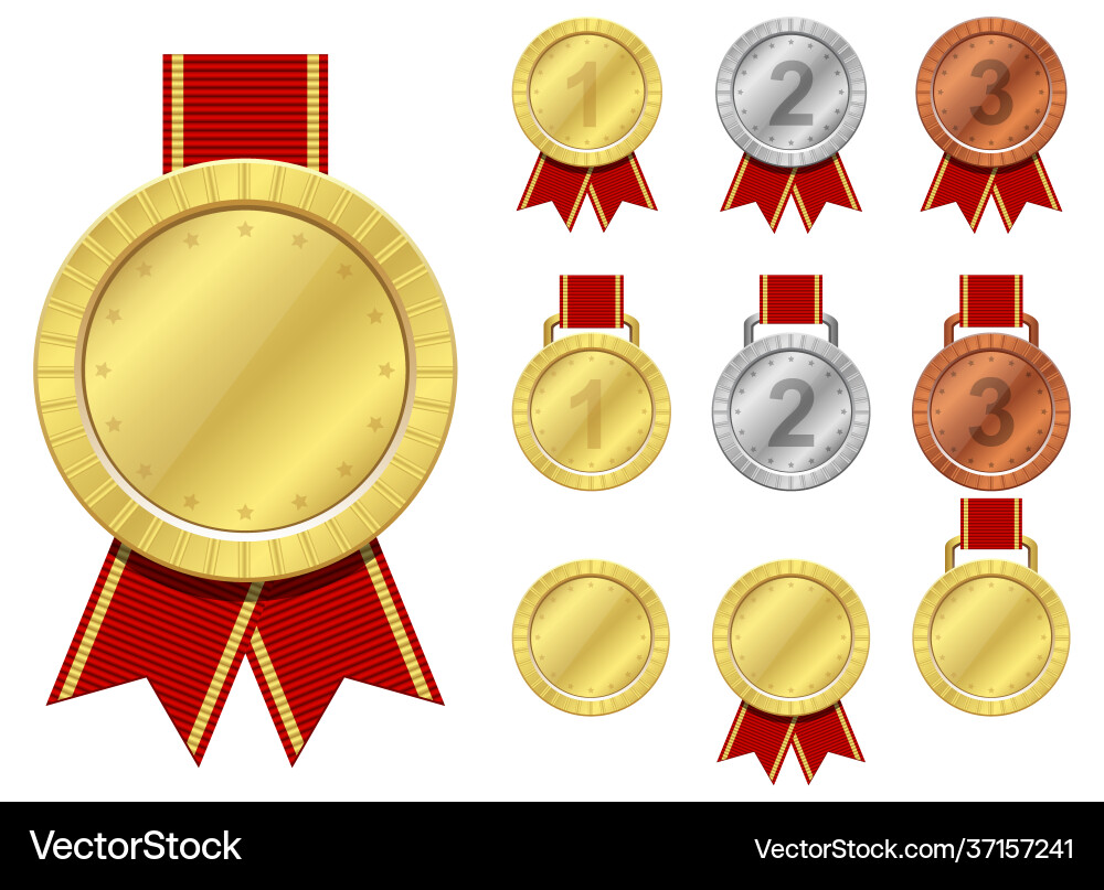 Winner medal design isolated on white background Vector Image