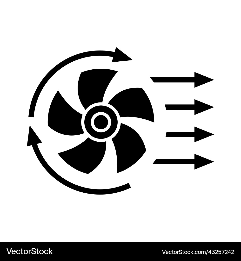 Air con icon isolated on white background Vector Image