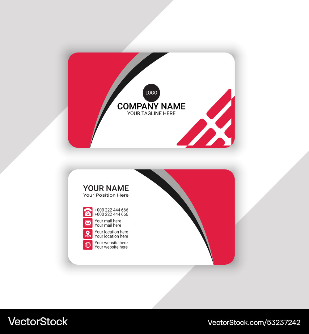 Business card or visiting Royalty Free Vector Image