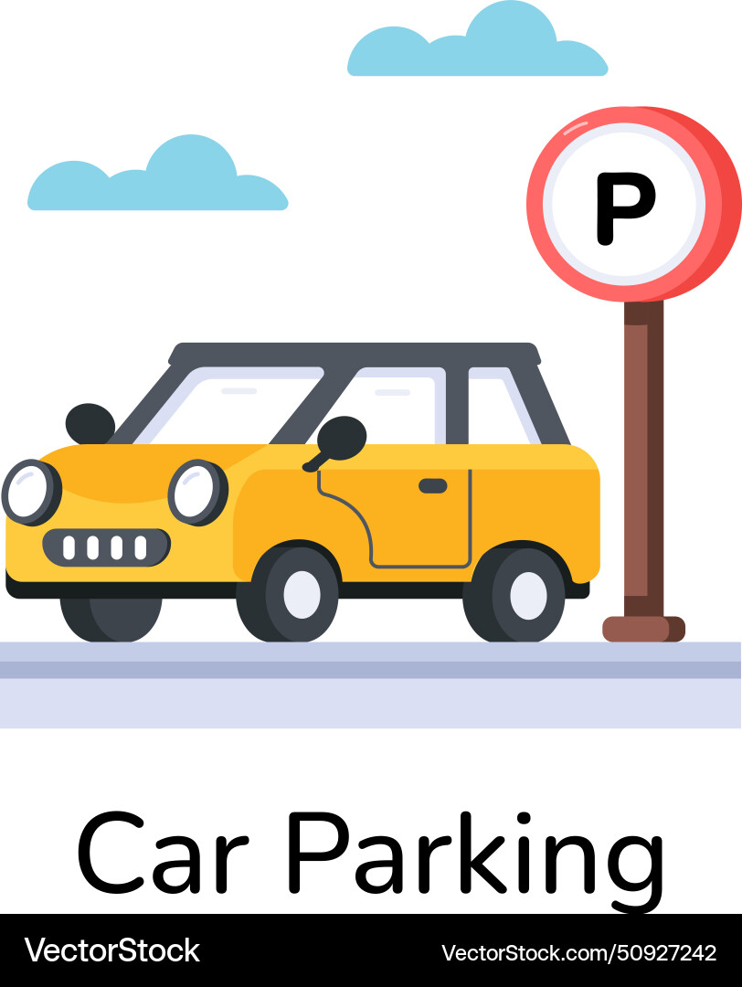 Car parking Royalty Free Vector Image - VectorStock