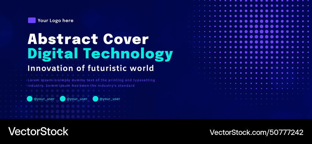 Digital technology poster cover speed connect blue