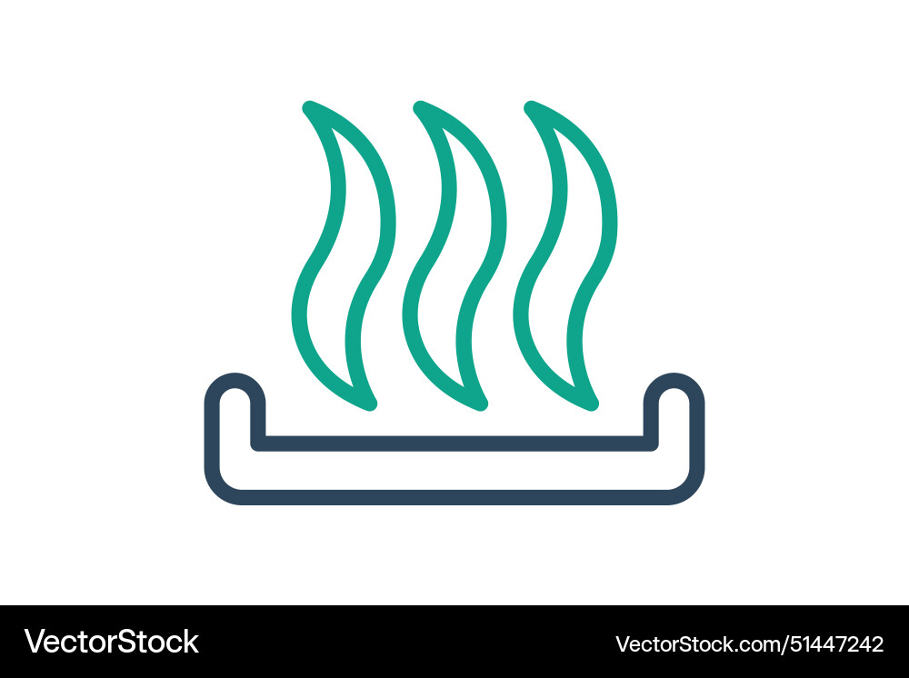 Heating icon related to utilities line Royalty Free Vector