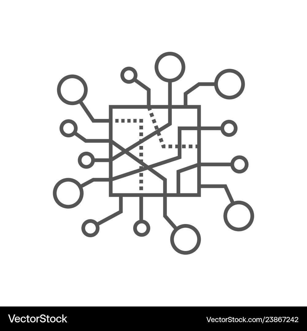 Iot sign internet of things icon editable stroke Vector Image