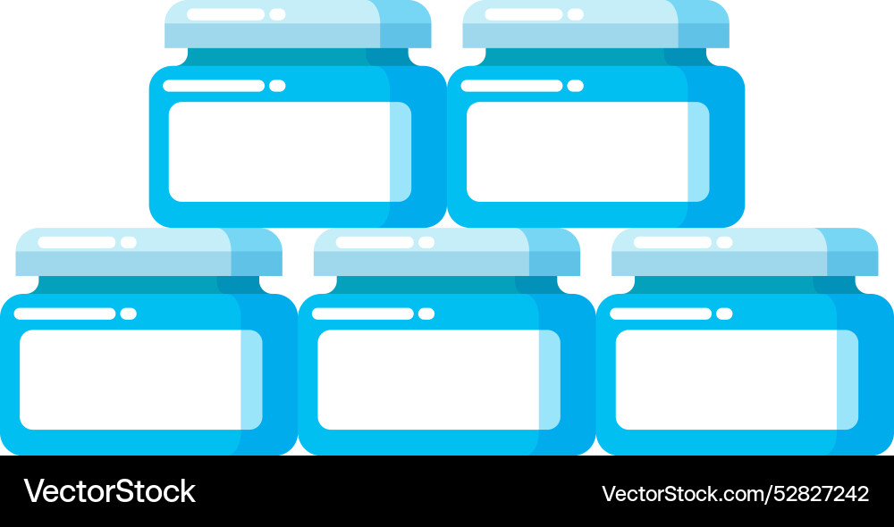 Medical jars stack icon treatment drug symbol Vector Image