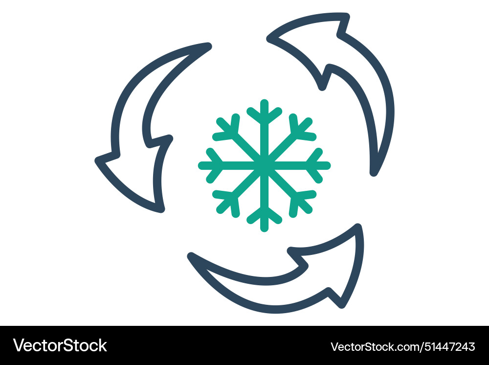 Cooling icon related to utilities line Royalty Free Vector