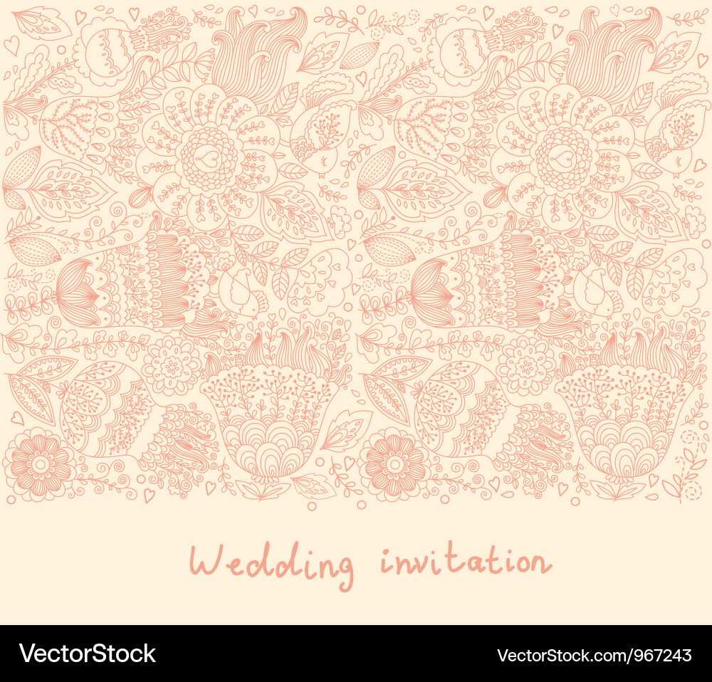 Floral Wedding Background Royalty Free Vector Image