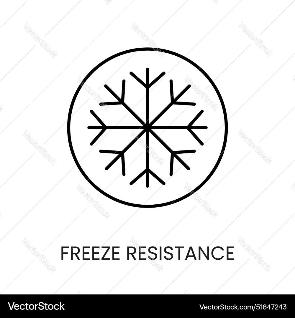 Freeze resistance line icon with editable Vector Image
