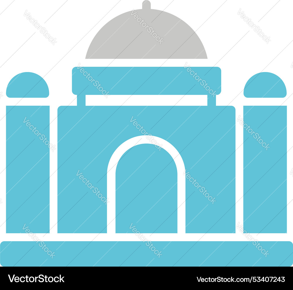 Landmark glyph two colour icon Royalty Free Vector Image
