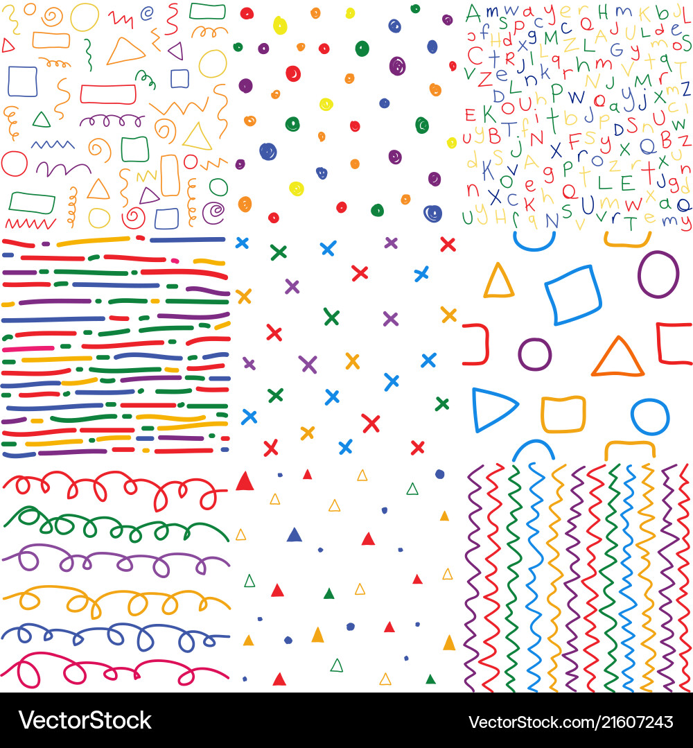 Playful Colorful Pattern Royalty Free Vector Image