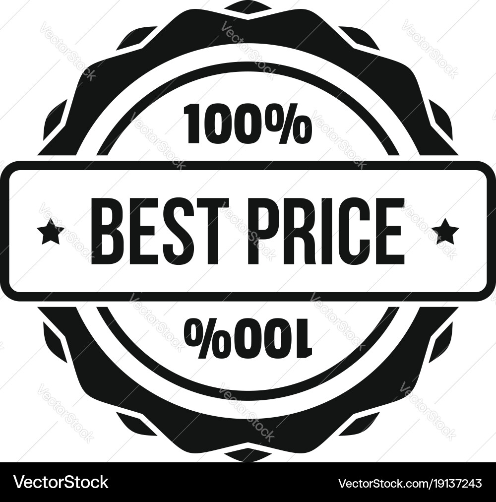 Simple Price Badge Logo Royalty Free Vector Image