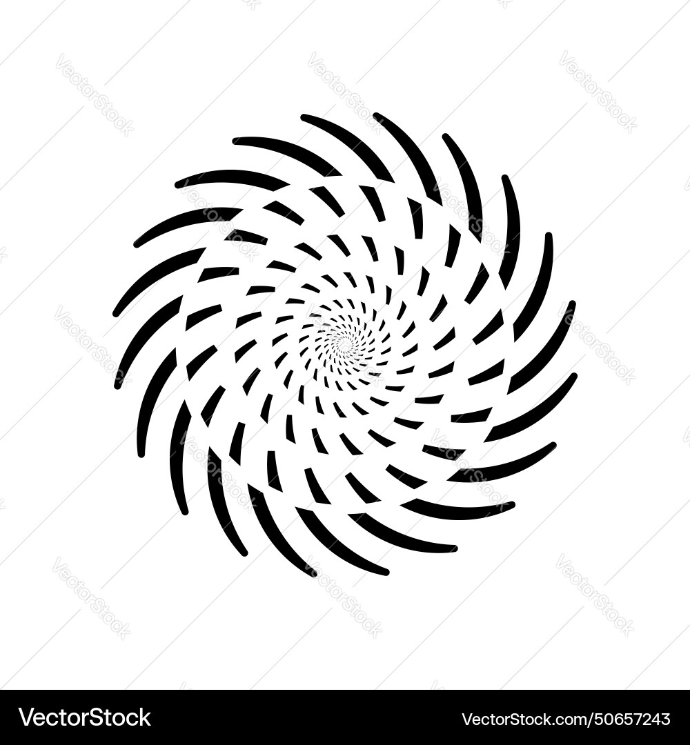 Swirl circle logo symbol isolated flat Royalty Free Vector