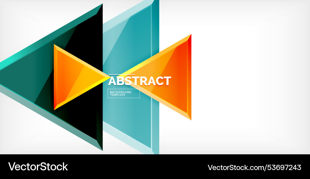Triangle glass shapes geometric abstract Vector Image
