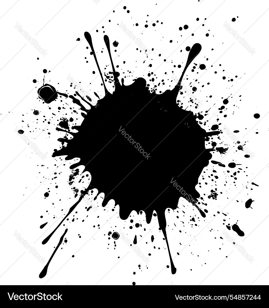 Black ink splatter Royalty Free Vector Image - VectorStock