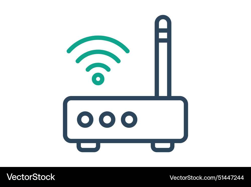 Broadband icon internet with signal related Vector Image