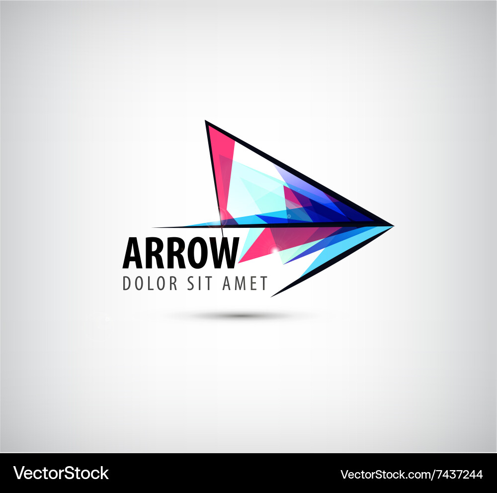 Colorful arrow logo icon Royalty Free Vector Image