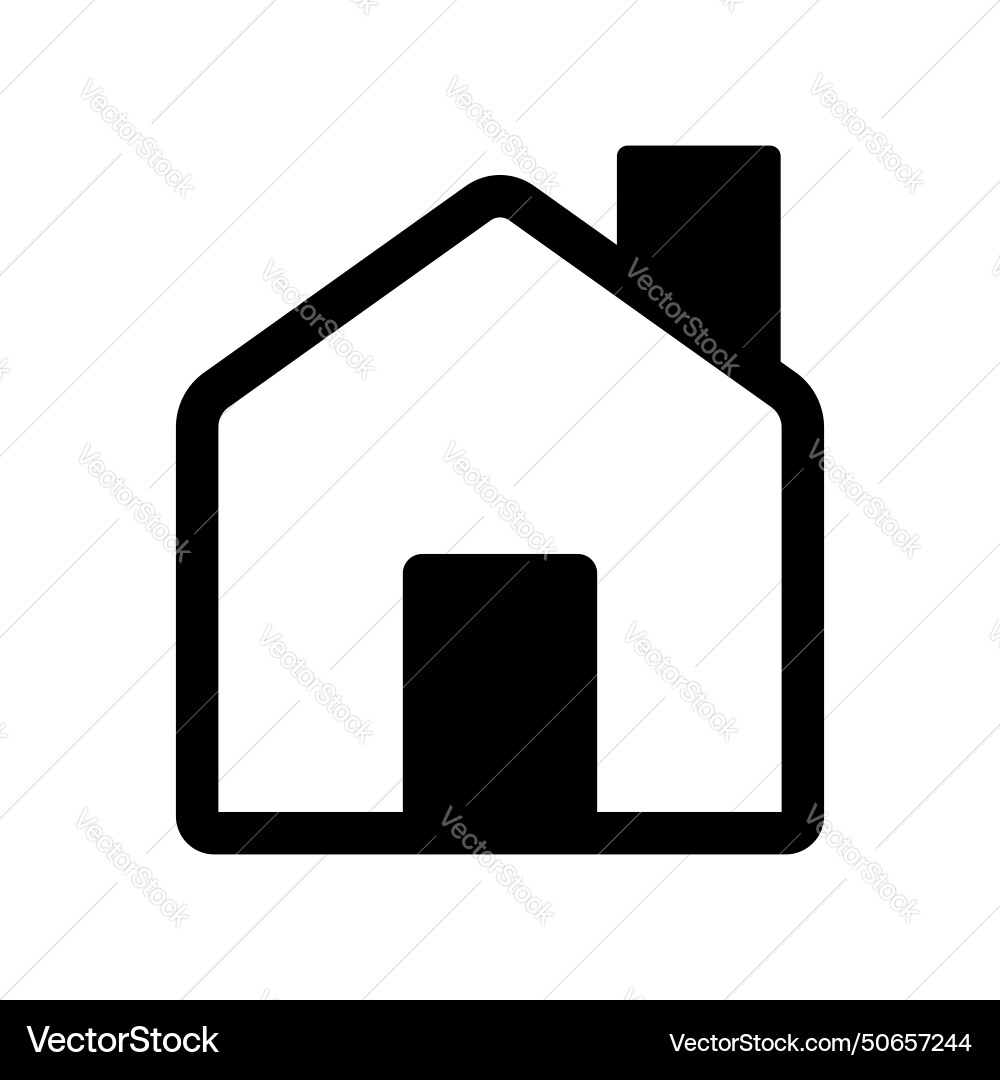 Home icon symbol for apps and websites flat Vector Image