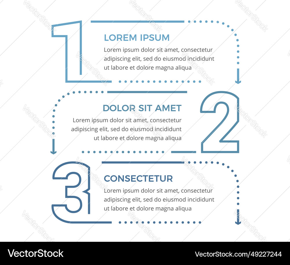 Infographic template - 3 elements Royalty Free Vector Image