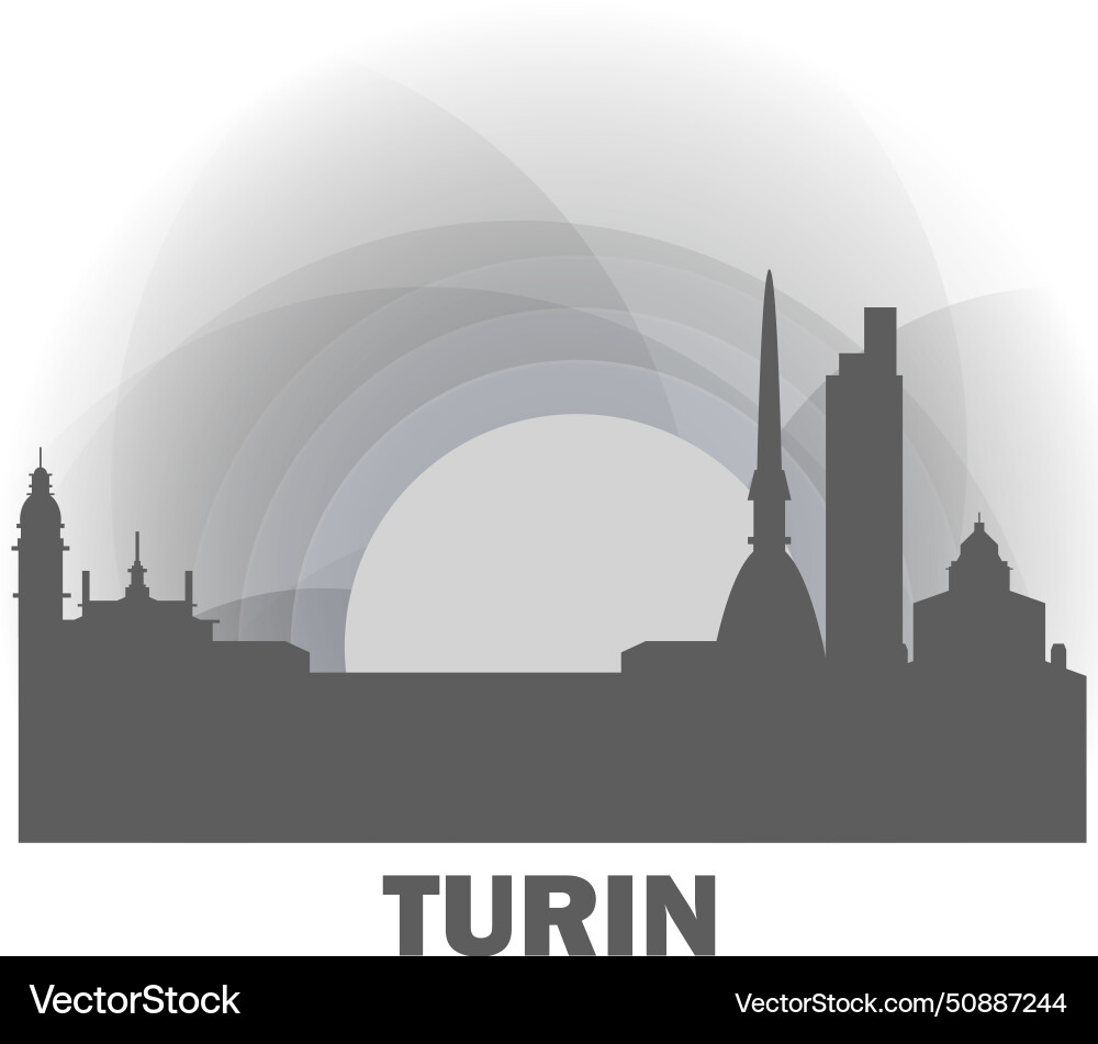 Italy turin Royalty Free Vector Image - VectorStock