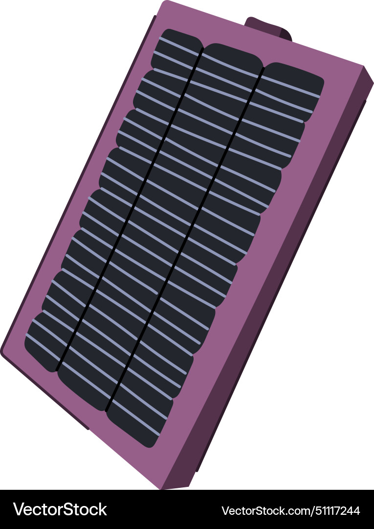Panel solar charger cartoon Royalty Free Vector Image