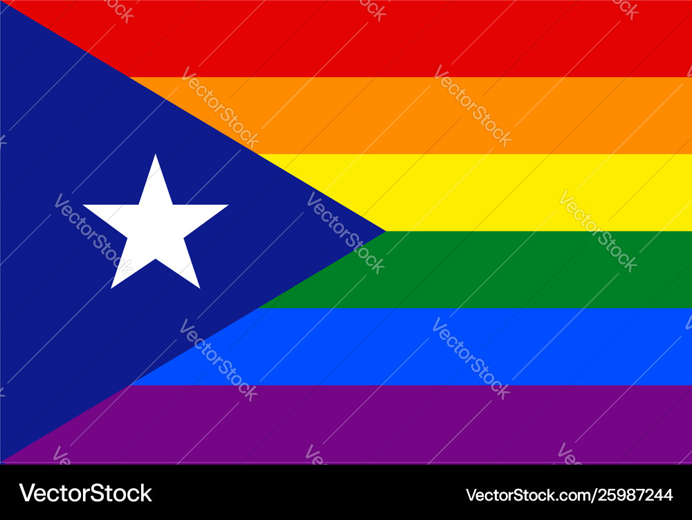 Puerto Rico Pride Flag Royalty Free Vector Image