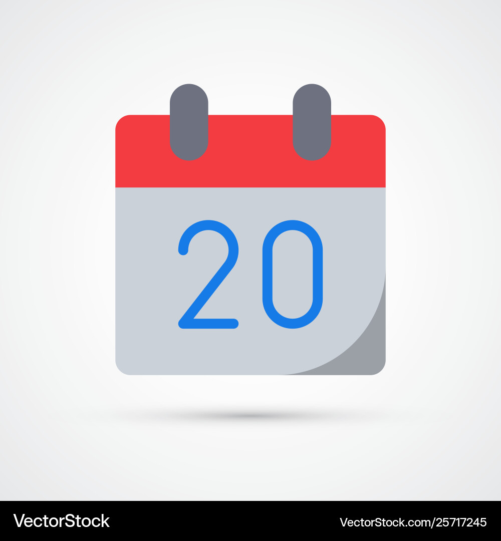 Calendar date trendy symbol Royalty Free Vector Image