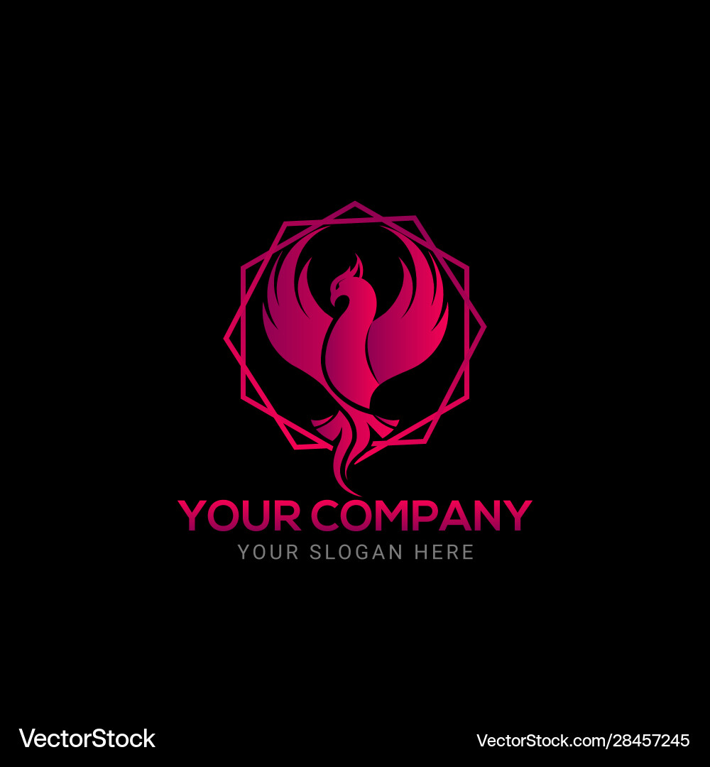 Creative colorful phoenix logo design Royalty Free Vector