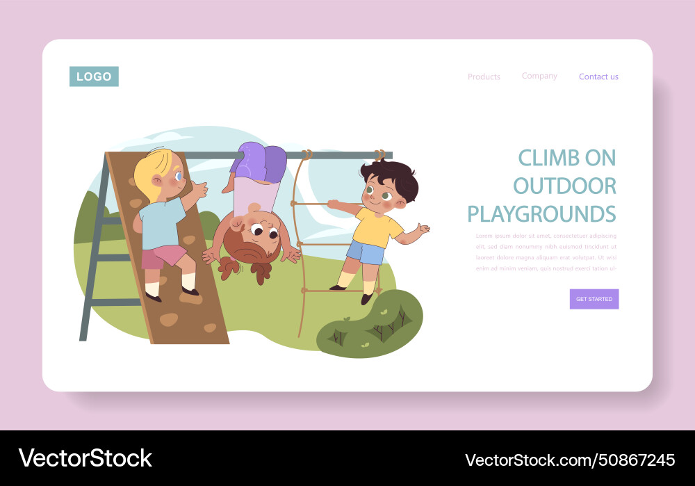 Outdoor playtime concept Royalty Free Vector Image