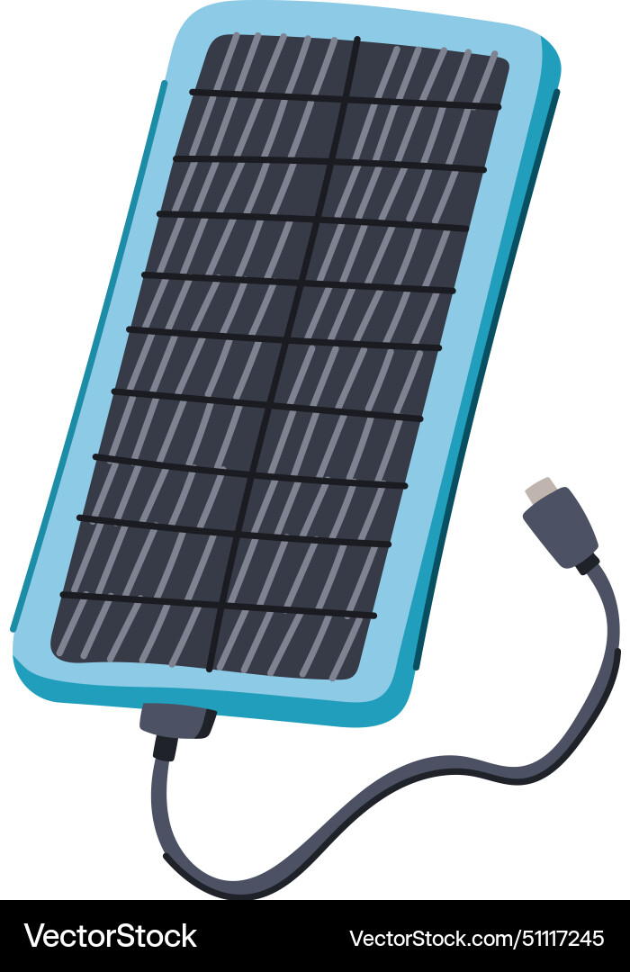 Outdoor solar charger cartoon Royalty Free Vector Image