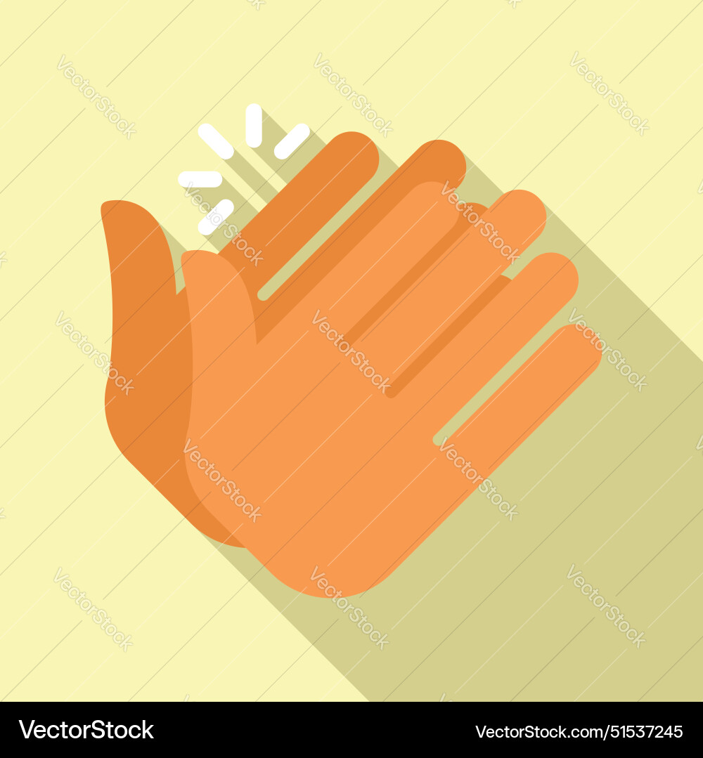 Two hands clapping expressing joy and recognition Vector Image