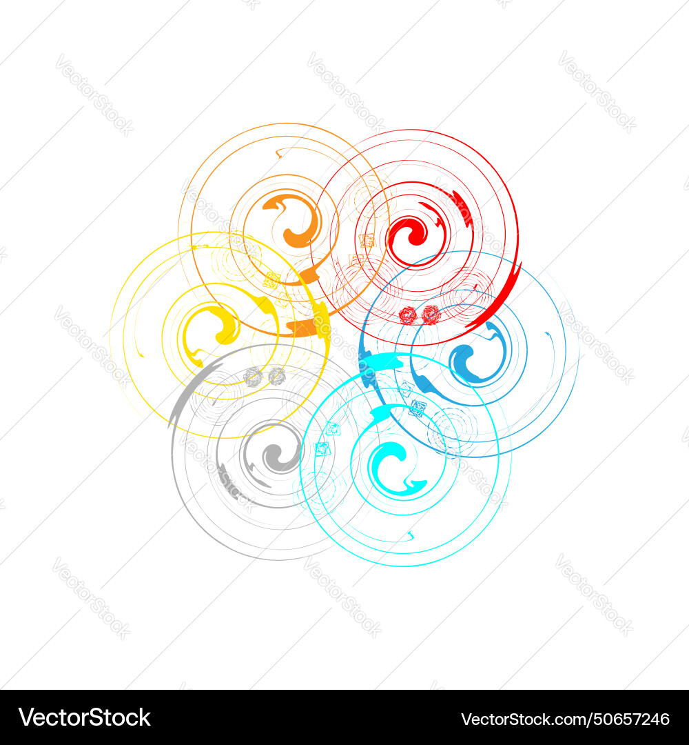 Abstract geometric art colorful speed lines Vector Image