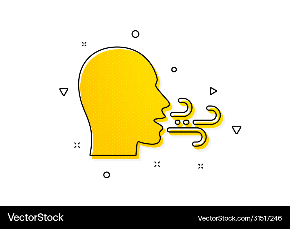 Breathing icon breath difficulties sign Royalty Free Vector