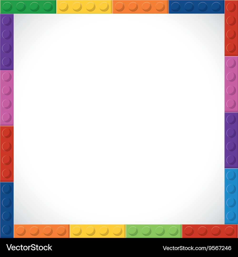 Colorful Lego Frame Icon Royalty Free Vector Image