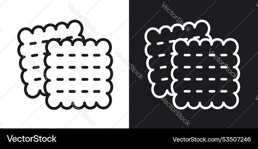 Crackersline in thin line black color flat simple Vector Image