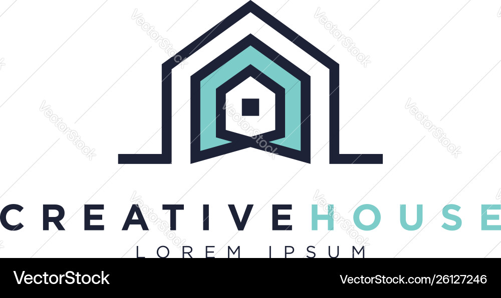 Creative simple house logo symbol Royalty Free Vector Image
