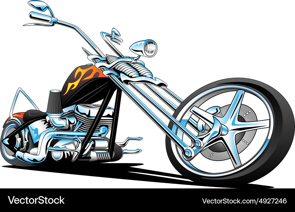 Custom american chopper motorcycle Royalty Free Vector Image
