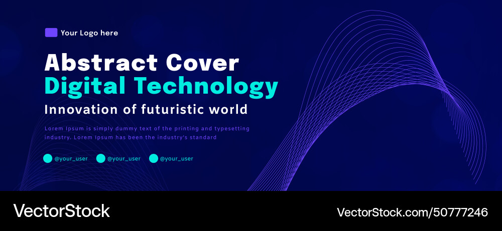 Digital technology poster cover speed connect blue