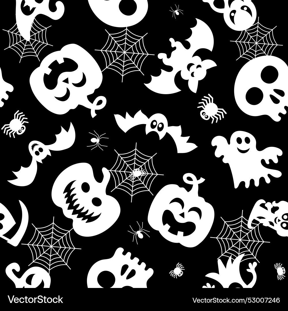 Halloween simple seamless pattern Royalty Free Vector Image