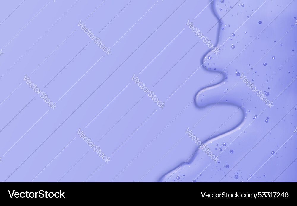 Liquid gel flow on blue background Royalty Free Vector Image