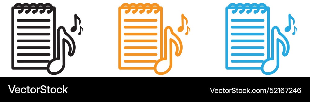 Lyrics icon logo set collection for web app ui Vector Image