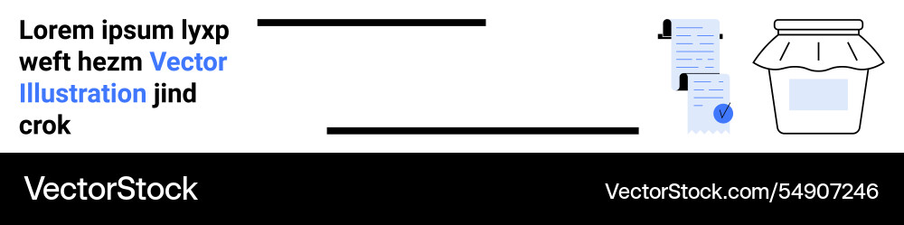 Receipt und Jar Design für E-Commerce Lebensmittel