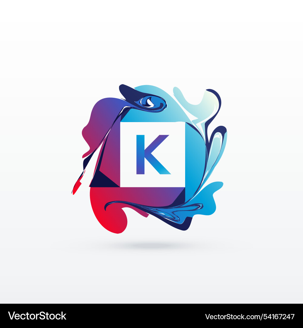 Abstract letter k logo design template Royalty Free Vector