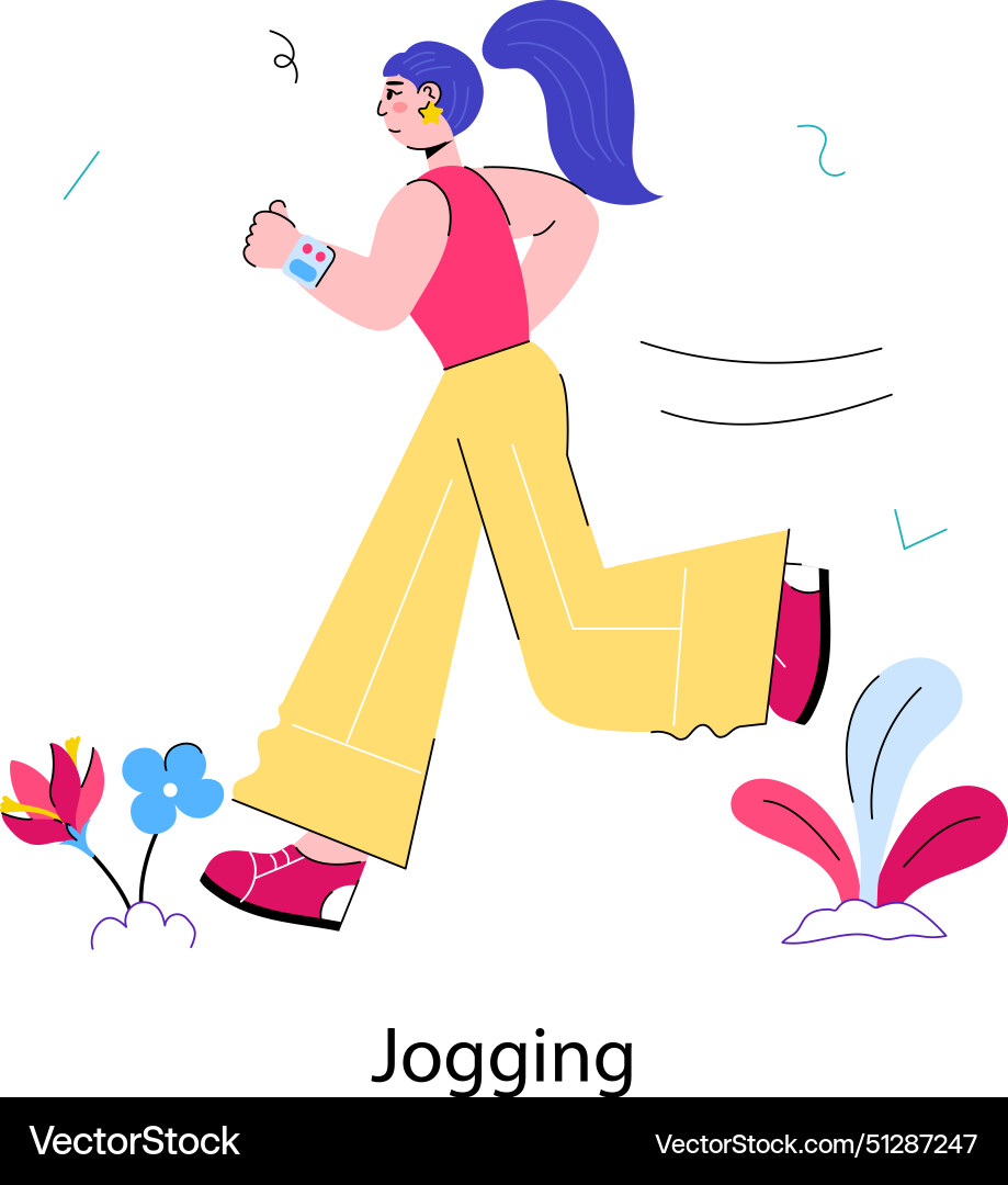Jogging Royalty Free Vector Image - VectorStock