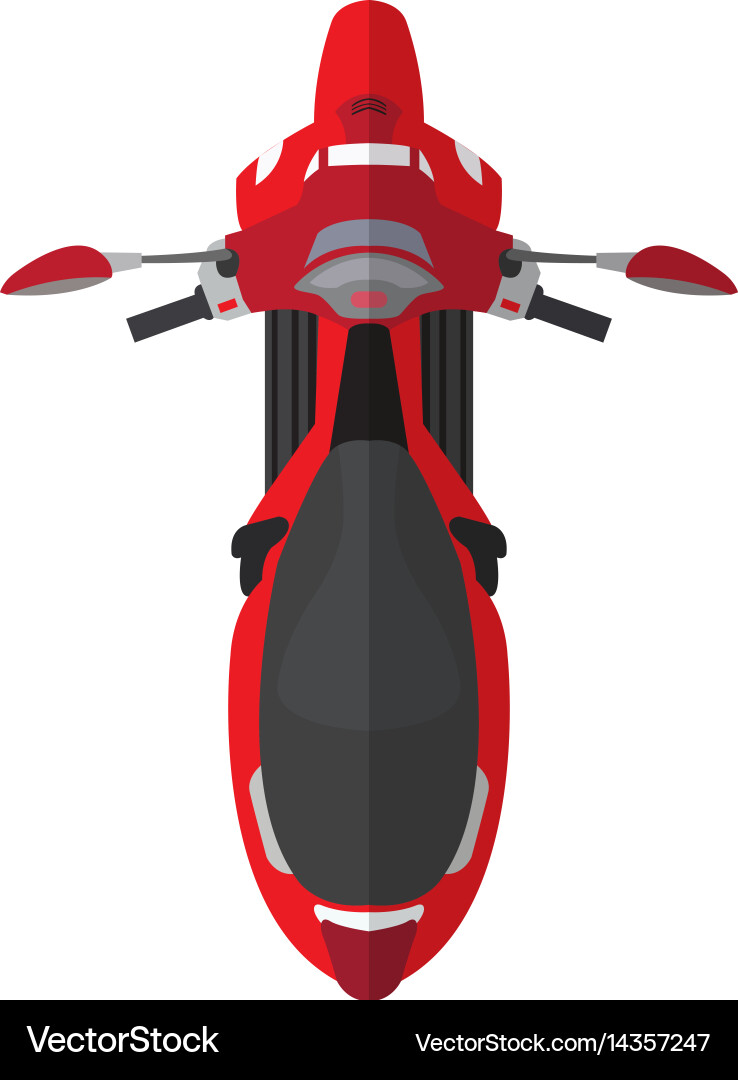 Motorcycle top view Royalty Free Vector Image - VectorStock