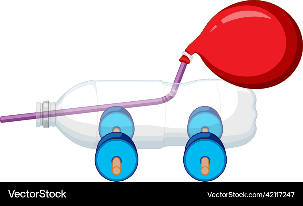 Science experiment on force and motion Royalty Free Vector