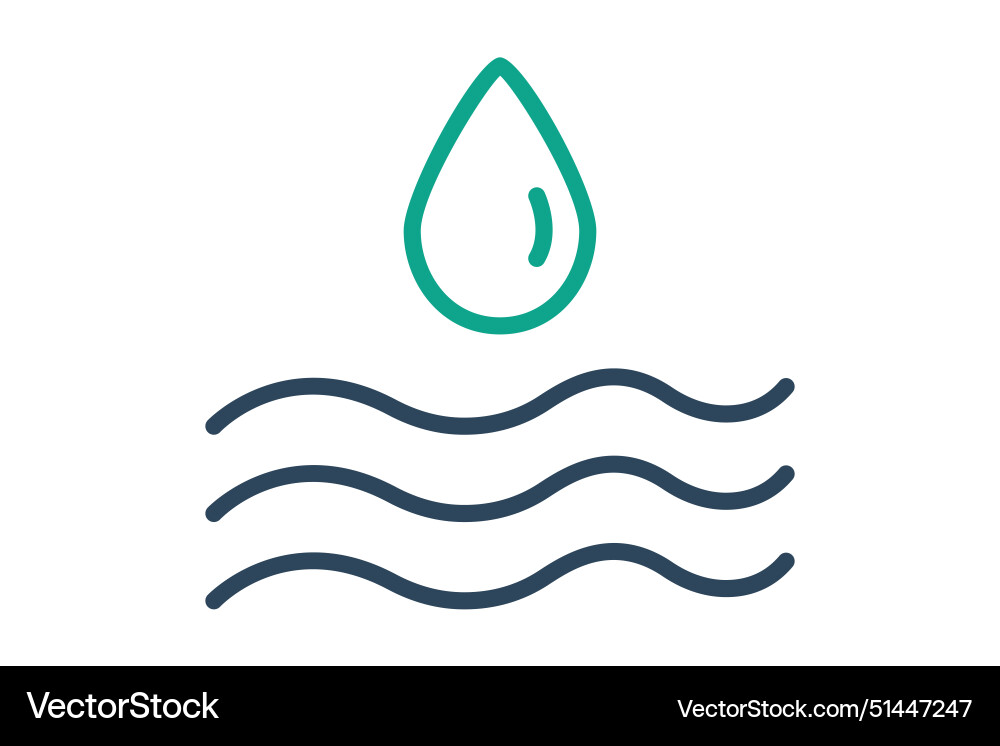 Storm water icon droplets with below Royalty Free Vector
