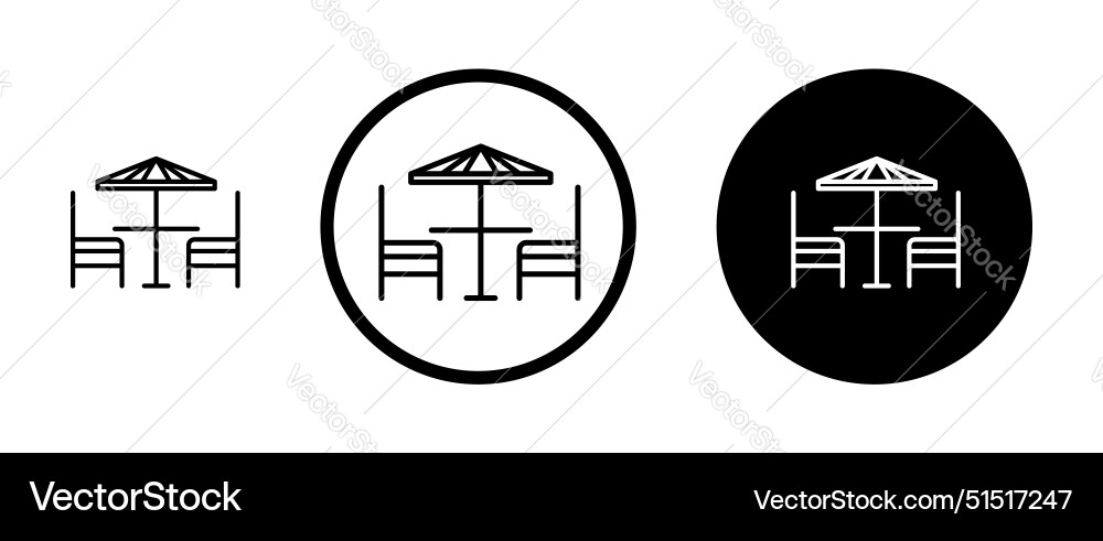 Terrace icon Royalty Free Vector Image - VectorStock