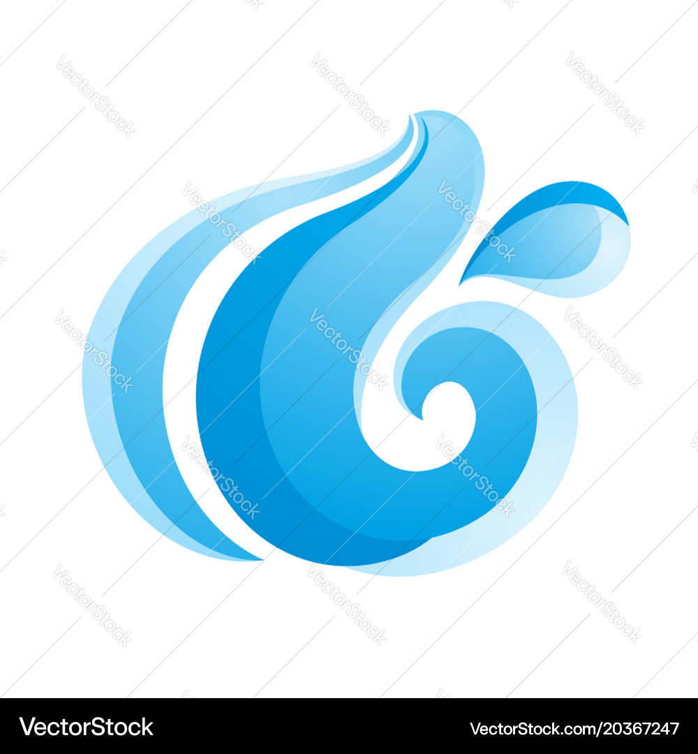 Wave icon on white background Royalty Free Vector Image