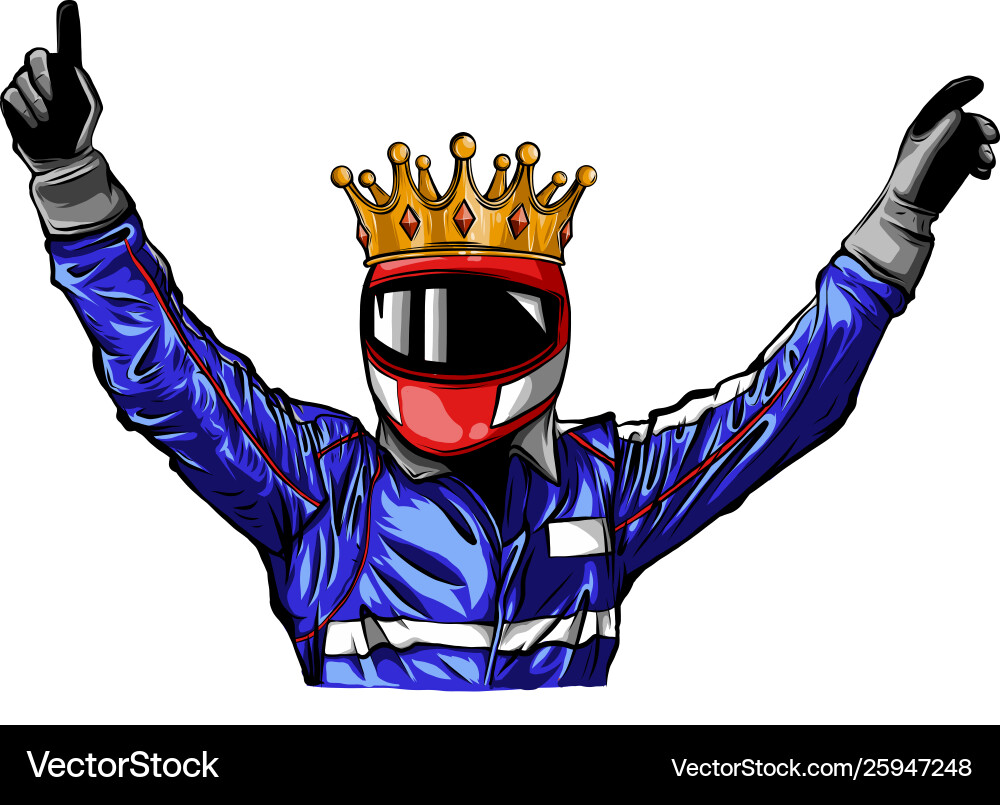 Car racing man cartoon design Royalty Free Vector Image