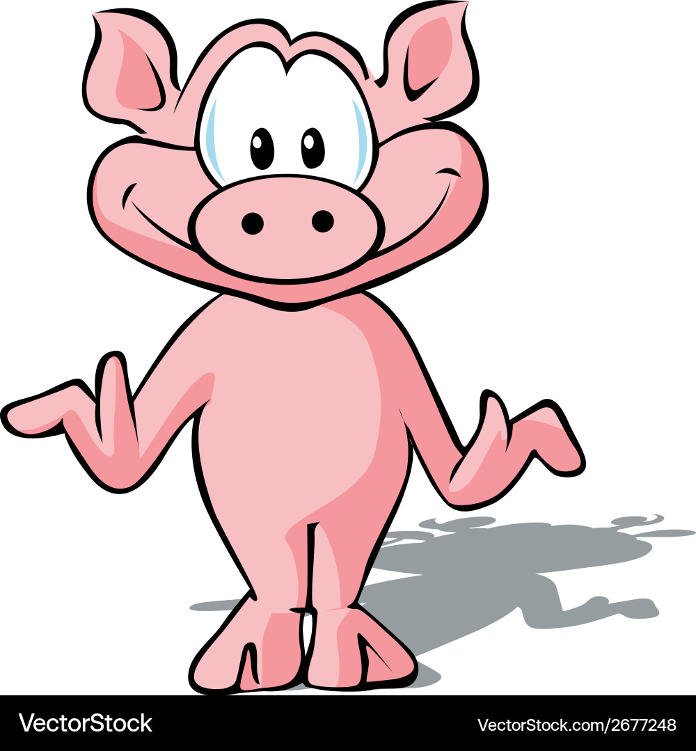 Cute pig Royalty Free Vector Image - VectorStock